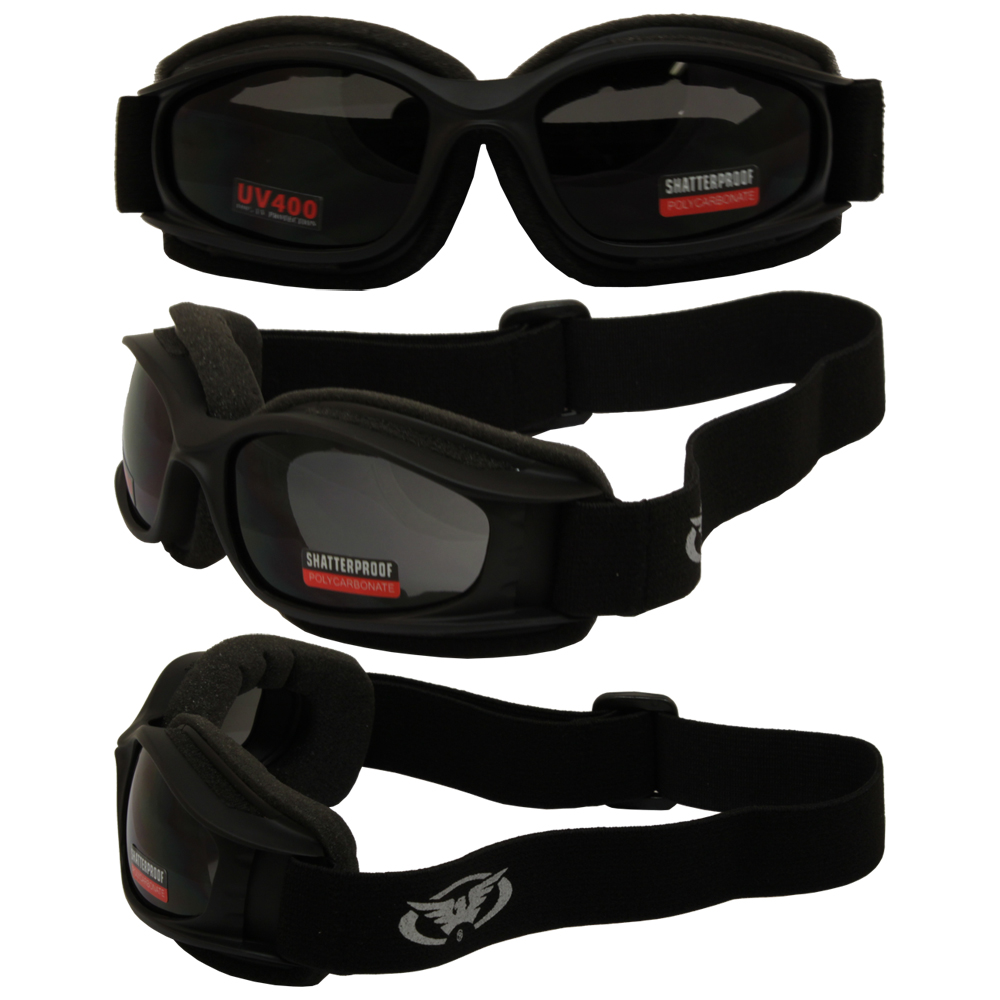 Find Nitro SMOKE Lens Motorcycle Goggles Black THICK Padded WITH ...